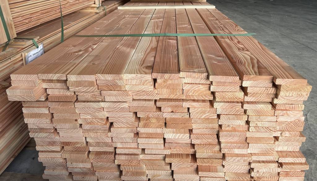 Douglas Fir Timber Decking Boards Grooved | Timberulove